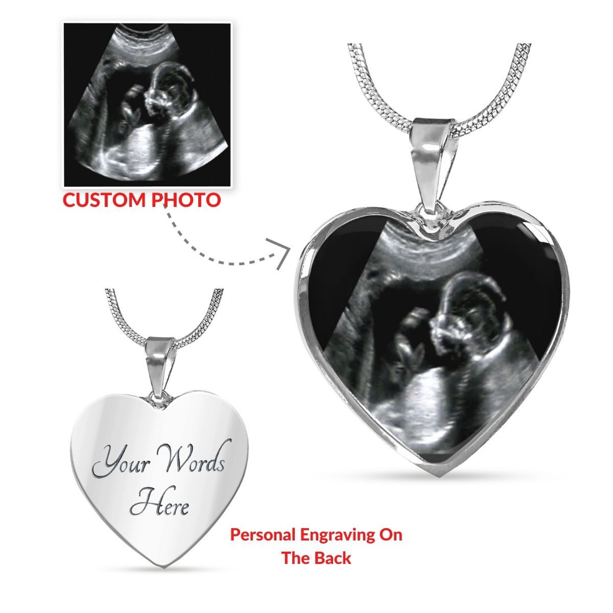 Custom Engravable Heart Necklace – mileyadamsdesigns